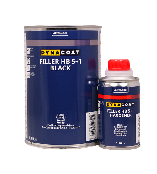 DYNA FILLER HB 5+1 SADA ČERNÁ 1l - 2K akrylátový plnič